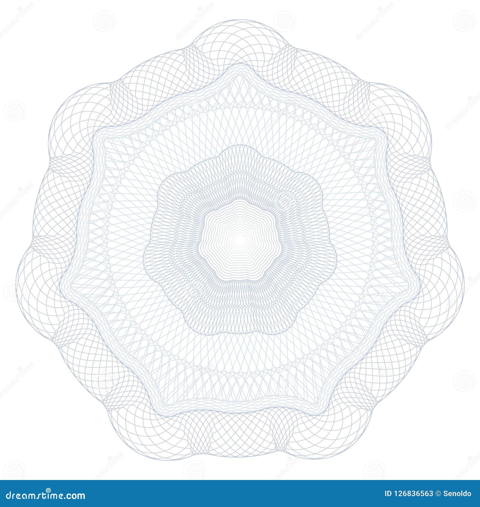 Stock Vector - Guilloche Rosette Element for Banknote, Currency and ...