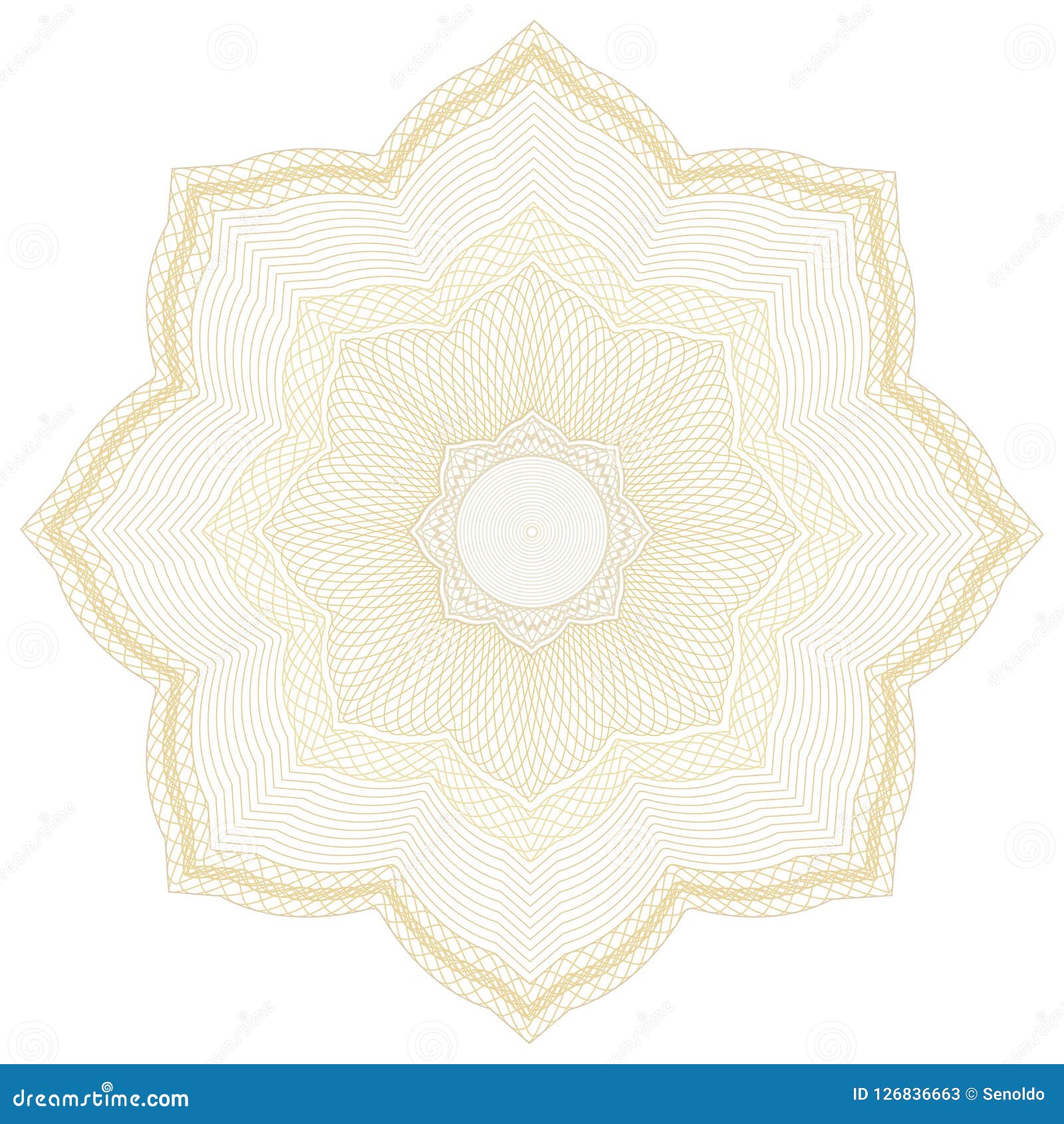 Stock Vector - Guilloche Rosette Element for Banknote, Currency and ...