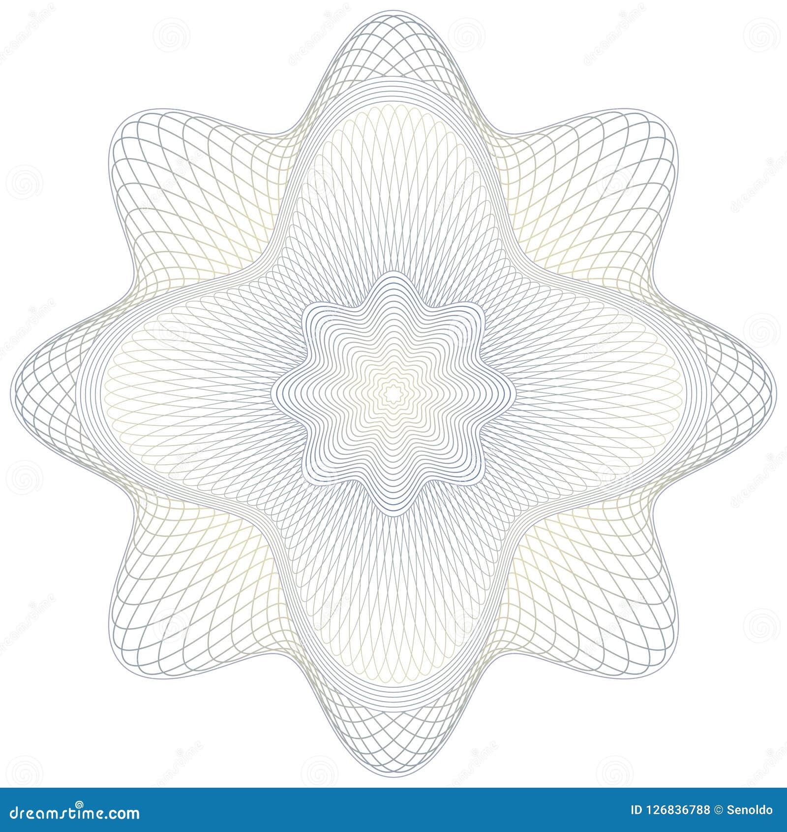 Stock Vector - Guilloche Rosette Element for Banknote, Currency and ...