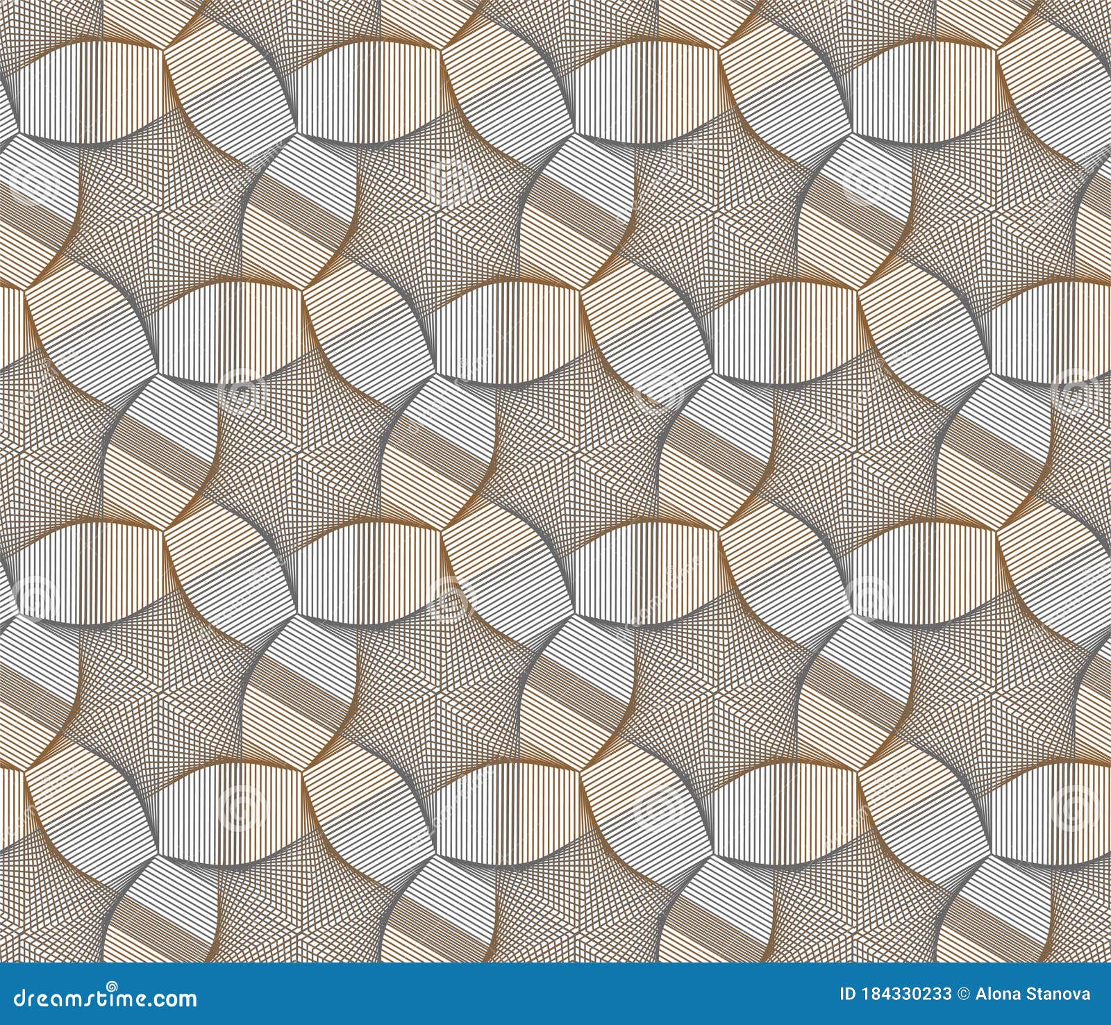 Guilloche Vector Seamless Brown Pattern. Color Background with Thin ...
