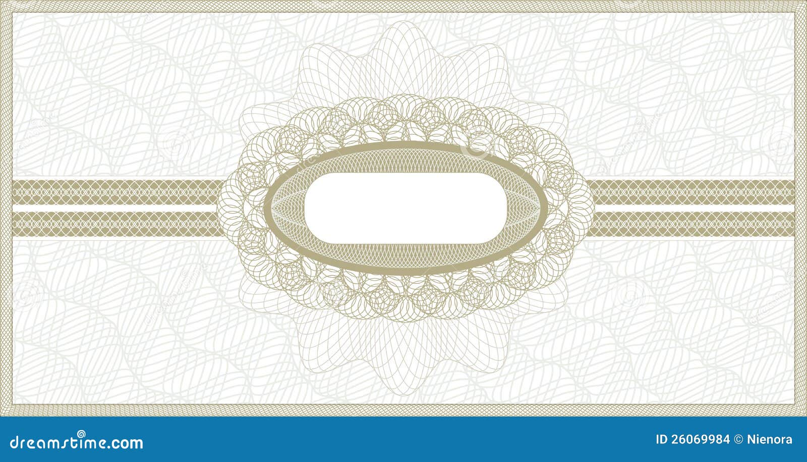 Guilloche Voucher, Banknote Or Certificate Cartoon Vector ...