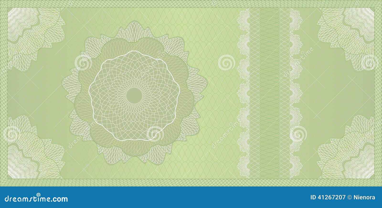 Guilloche Voucher, Banknote Or Certificate Cartoon Vector ...