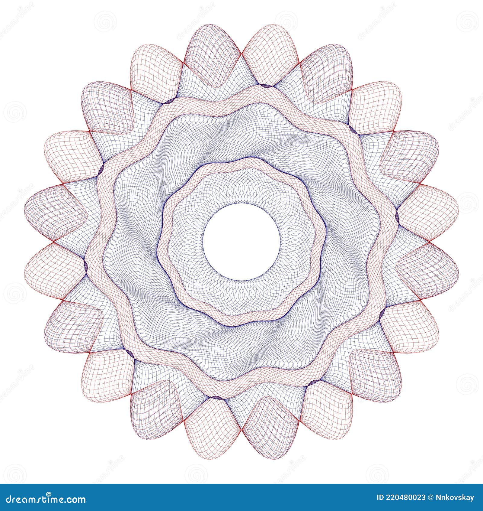 Guilloche Watermark. Banknote And Voucher Line Emblems. Curve Graphic ...