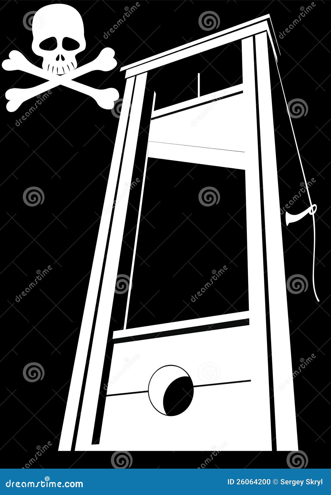 Guillotine stock vector. Illustration of execution, drawing - 26064200