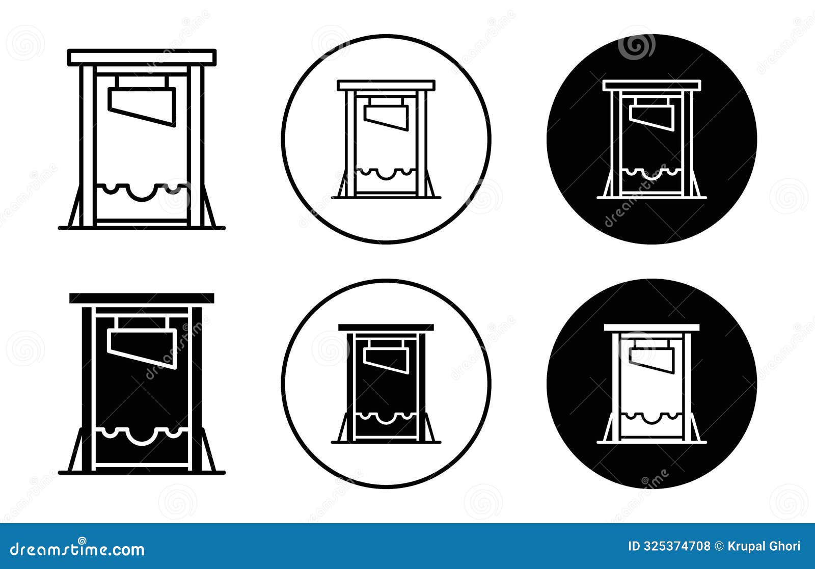 Guillotine icon stock vector. Illustration of falling - 325374708