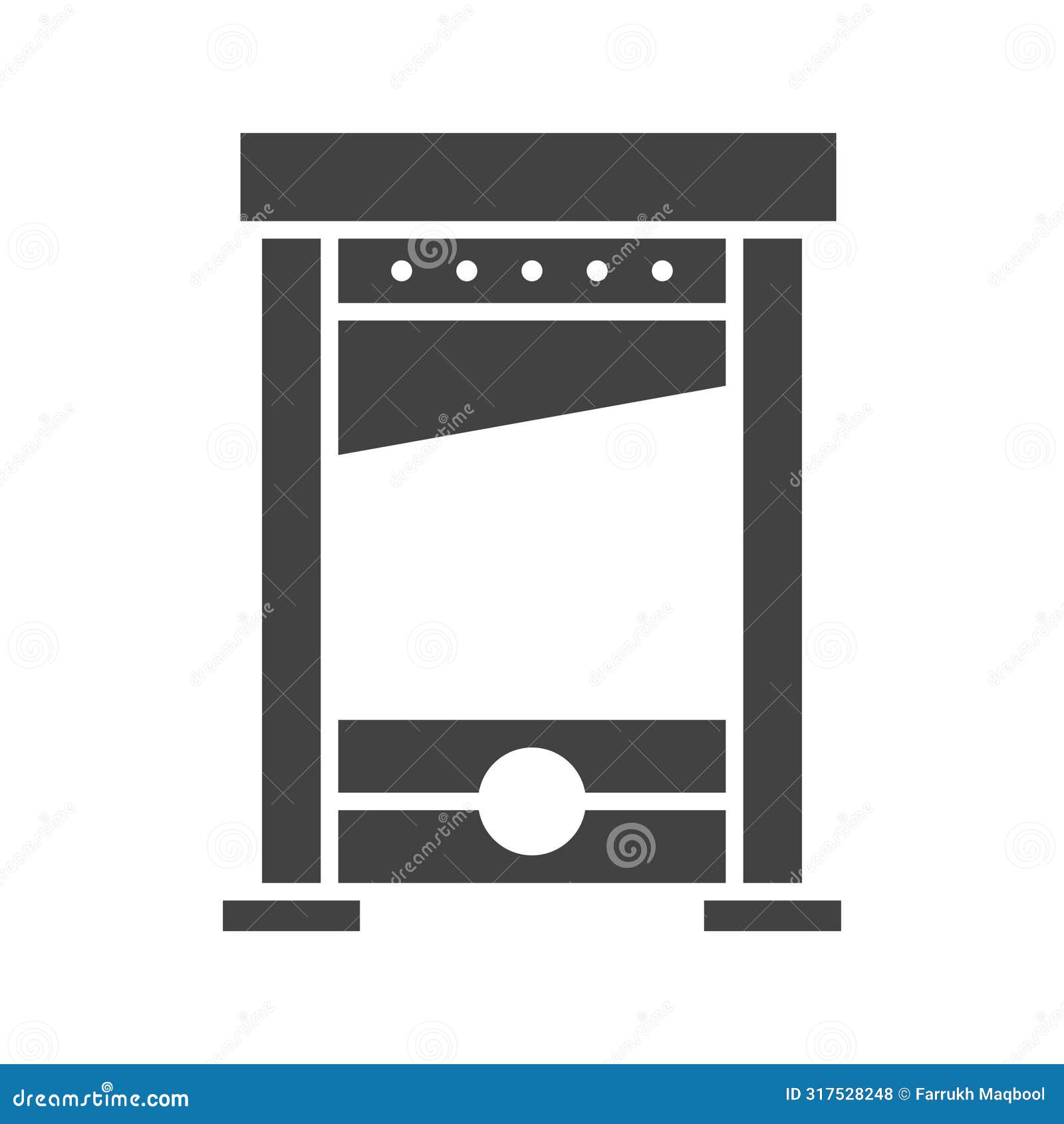 Guillotine Outline Icon Collection Or Set. Guillotine Thin Vector Line ...