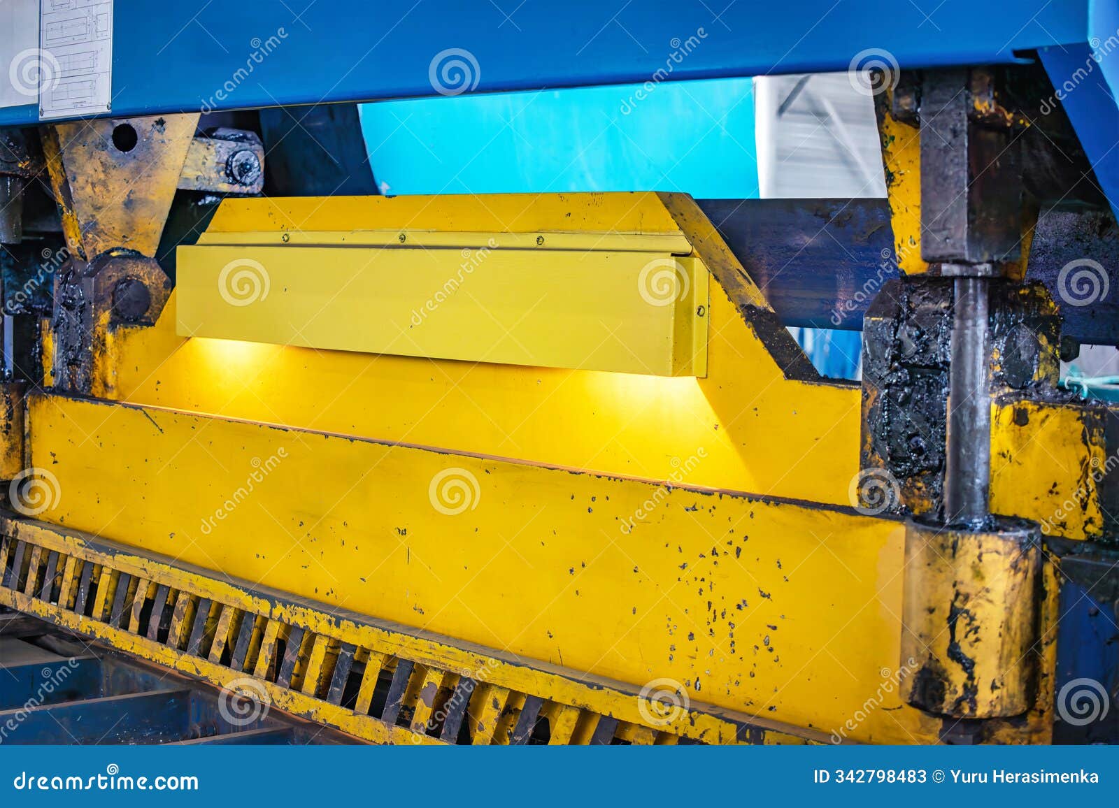 Industrial Guillotine Machine in Workshop, Designed for Precise Metal ...