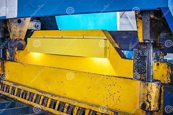 Industrial Guillotine Machine in Workshop, Designed for Precise Metal ...
