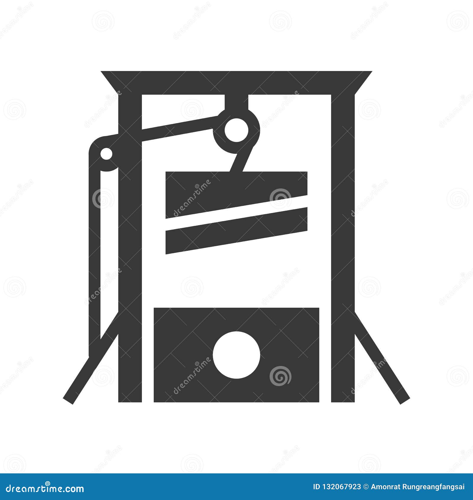 Guillotine Vector Icon, Halloween Related, Glyph Design Stock Vector ...