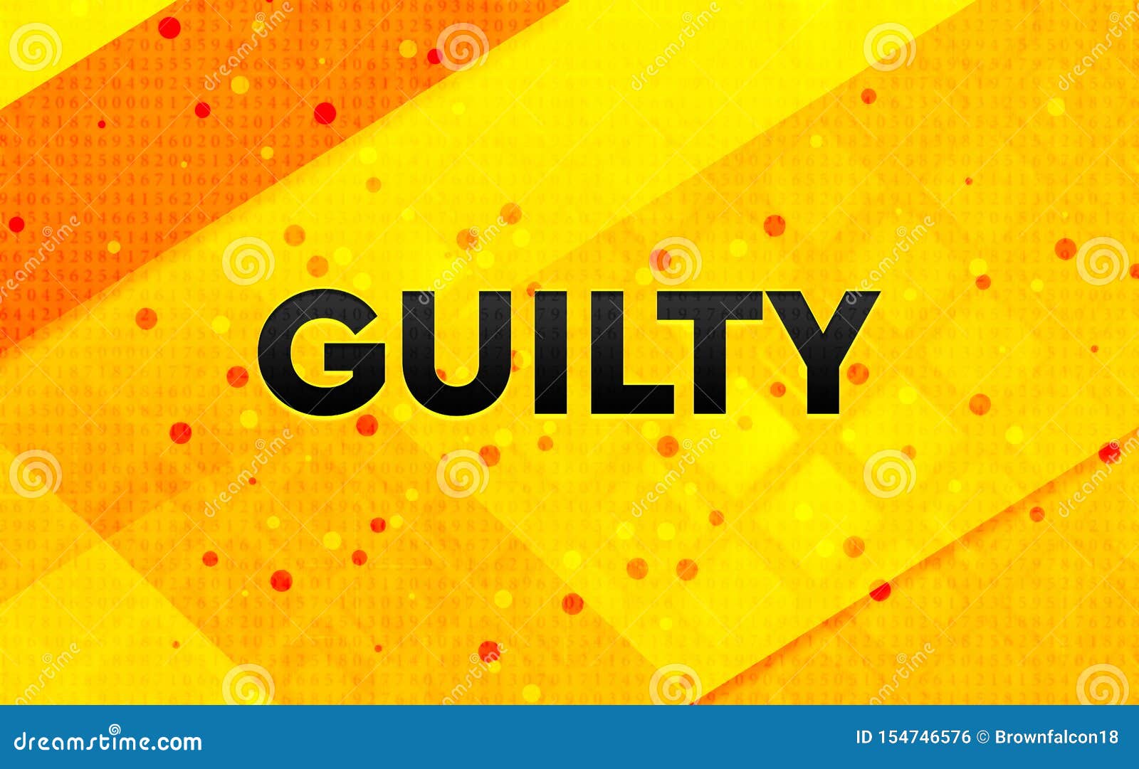 Guilty Abstract Digital Banner Yellow Background Stock Illustration ...