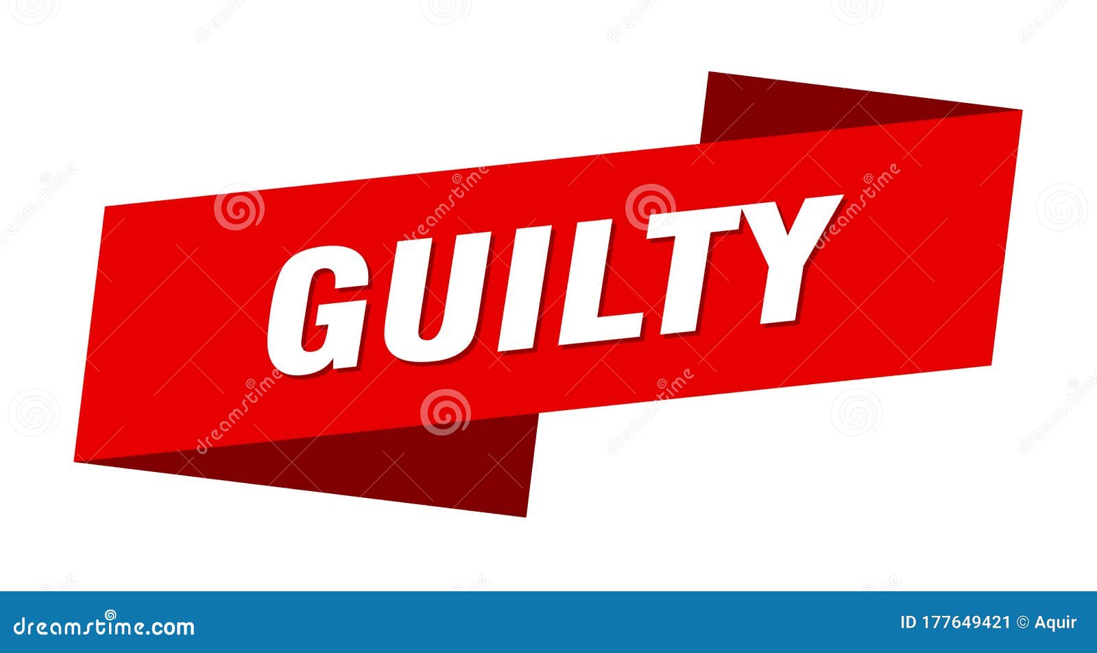 Guilty Banner Template. Guilty Ribbon Label Stock Vector - Illustration ...
