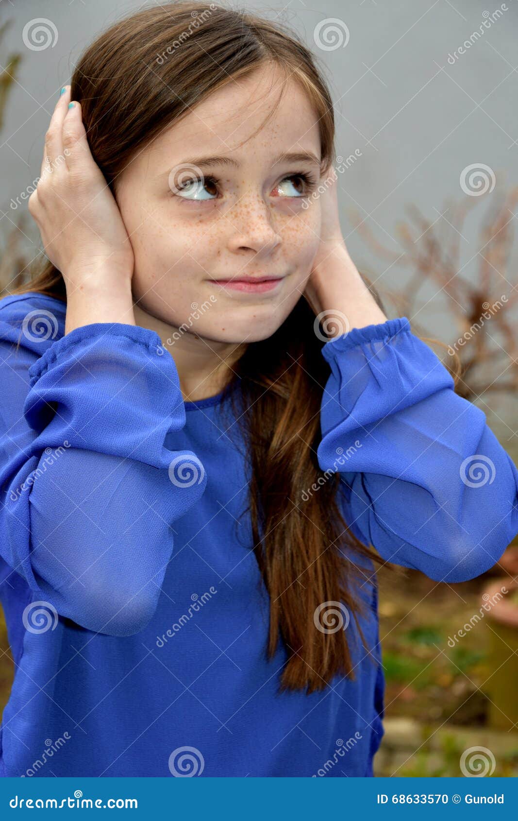 Guilty girl stock photo. Image of beautiful, open, cheeky - 68633570