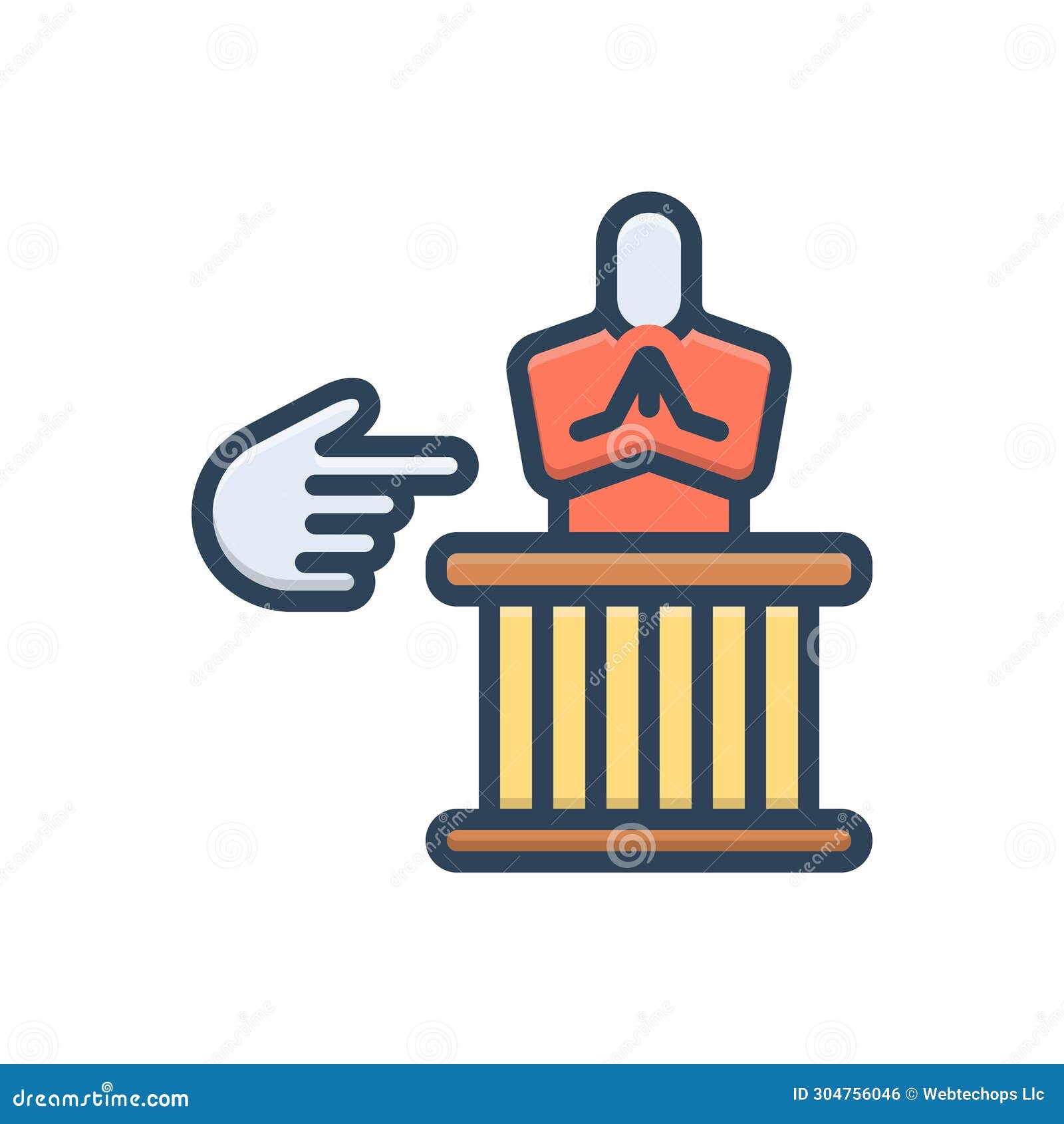 Color Illustration Icon for Guilty, Criminal and Box Stock Illustration ...