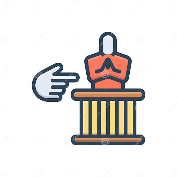 Color Illustration Icon for Guilty, Criminal and Box Stock Illustration ...