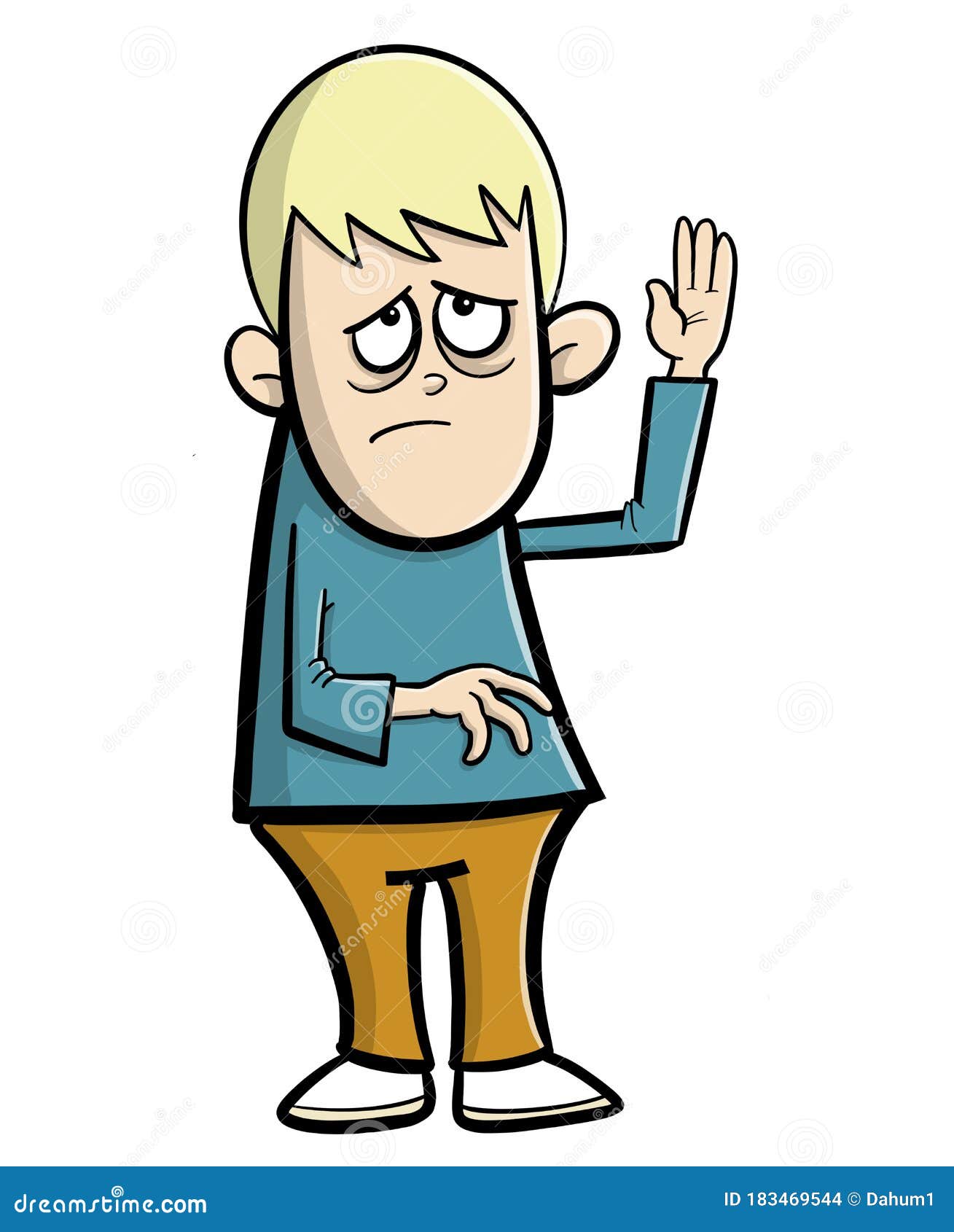 Guilty Man Cautiously Raises Hand Accepting Responsibility Stock ...