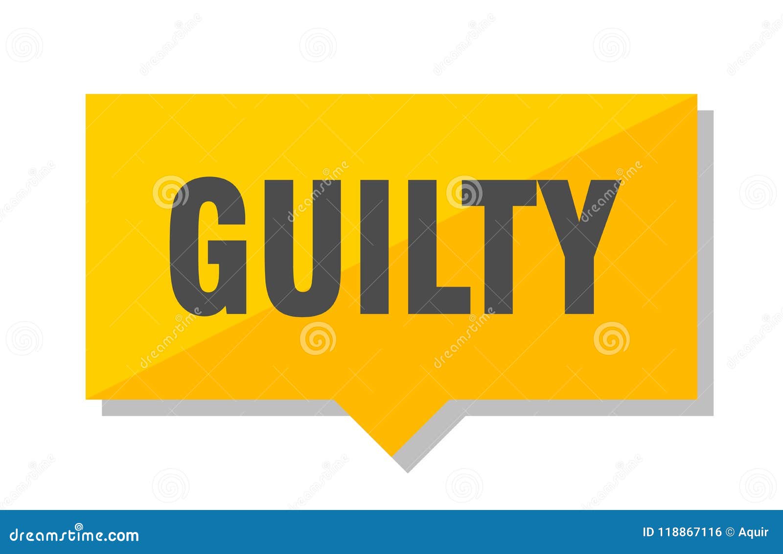 Guilty price tag stock vector. Illustration of bubble - 118867116