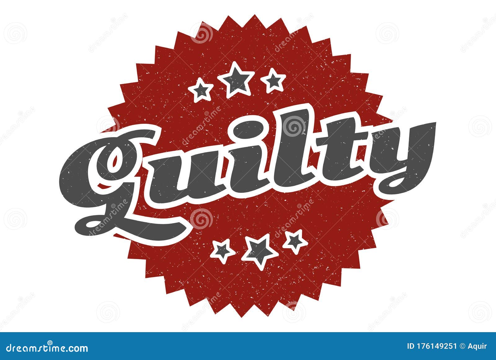 Guilty Sign. Guilty Vintage Retro Label Stock Vector - Illustration of ...
