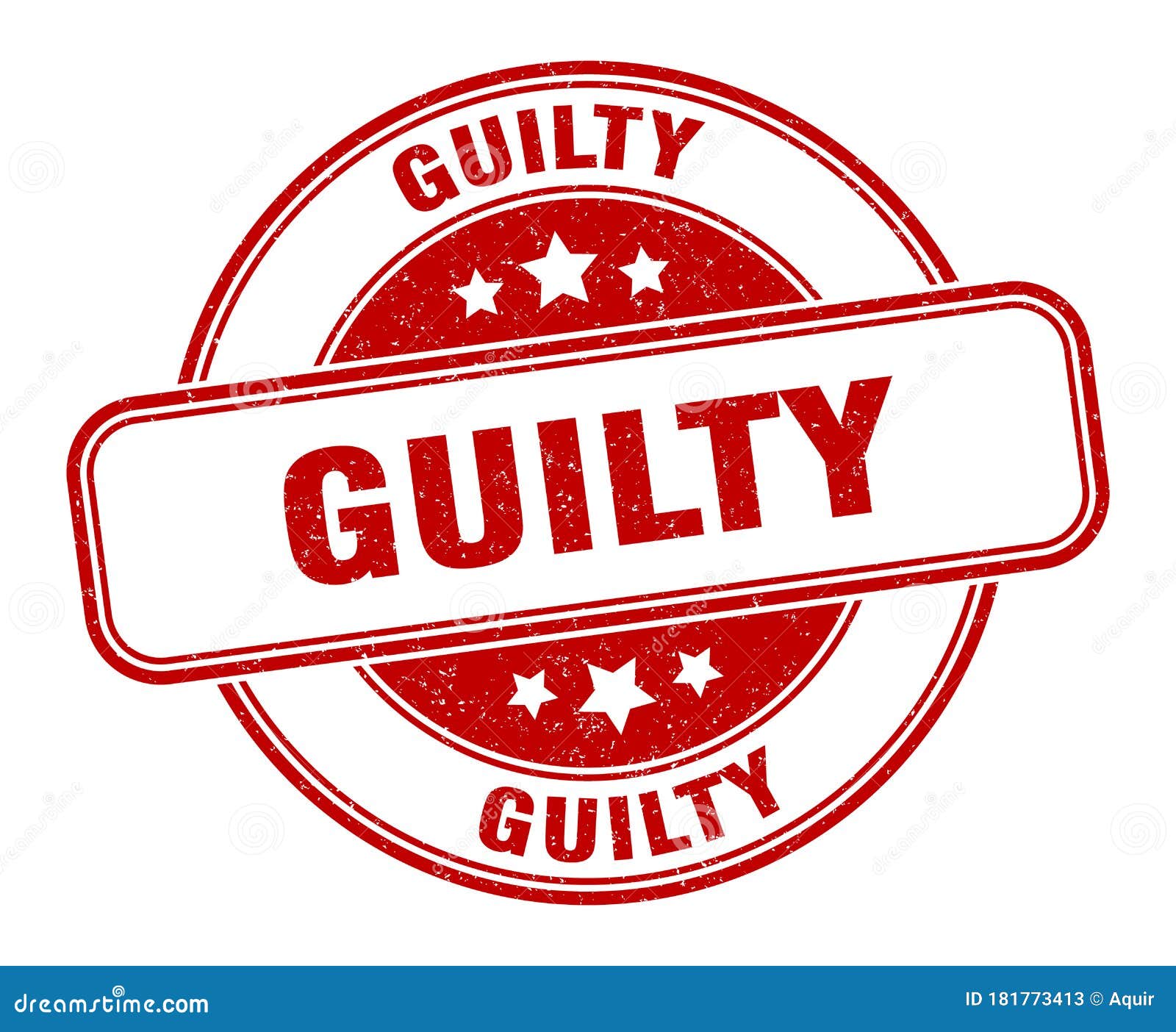 Guilty Stamp. Guilty Round Grunge Sign Stock Vector - Illustration of ...