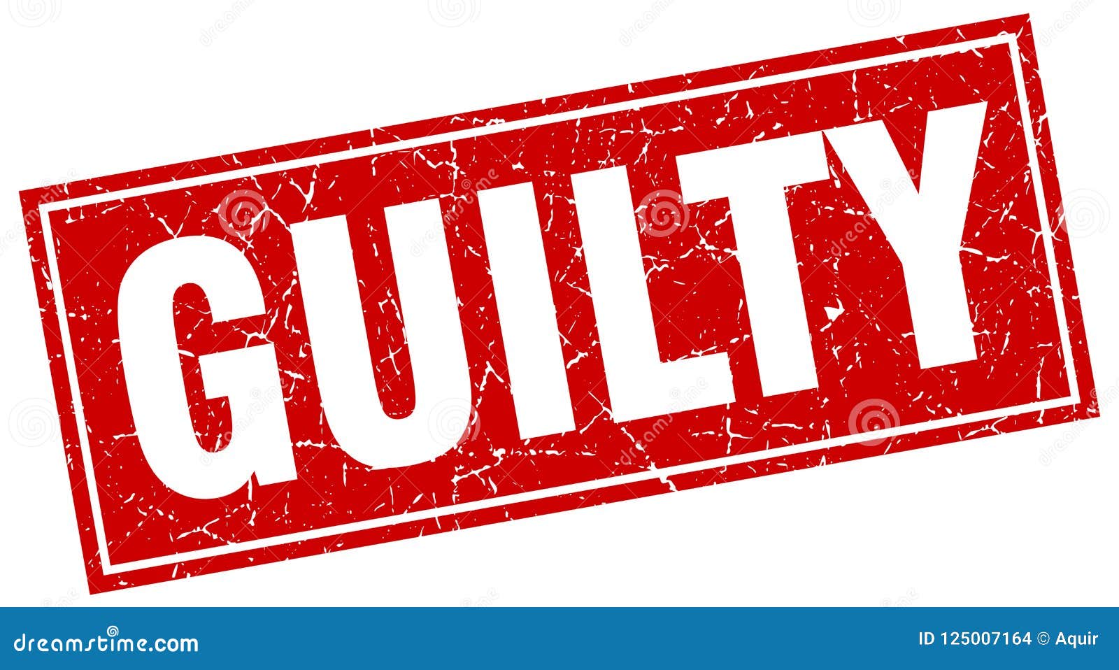 Guilty stamp stock vector. Illustration of texture, white - 125007164