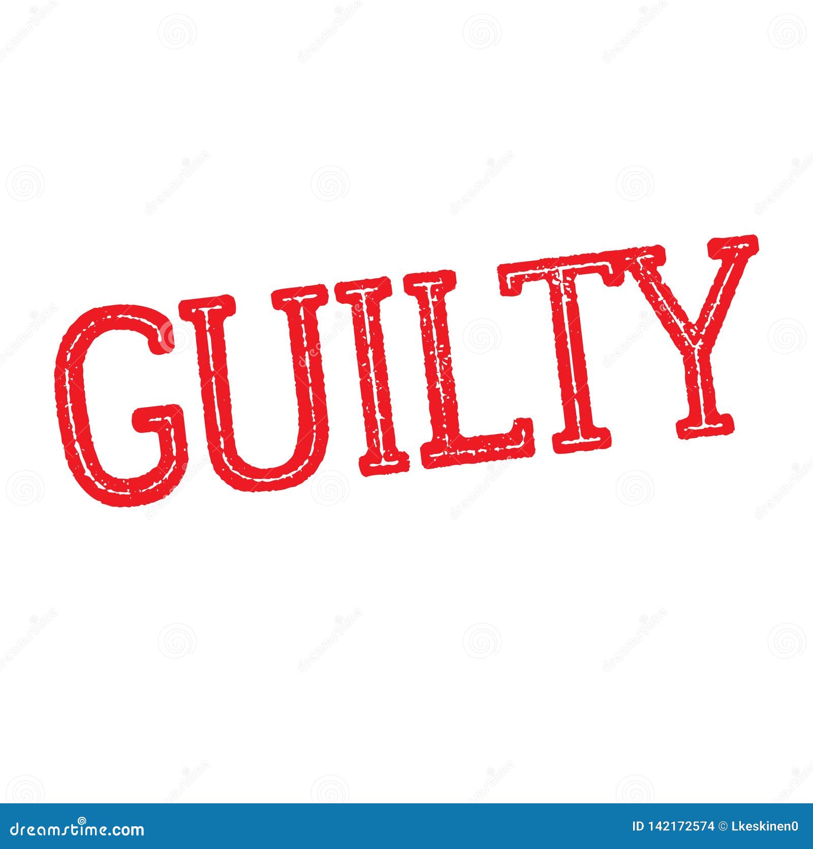 Guilty stamp on white stock vector. Illustration of judged - 142172574