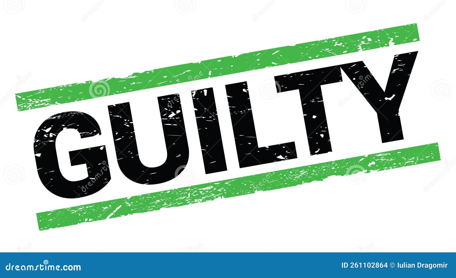 GUILTY Text on Green Rectangle Stamp Sign Stock Illustration ...