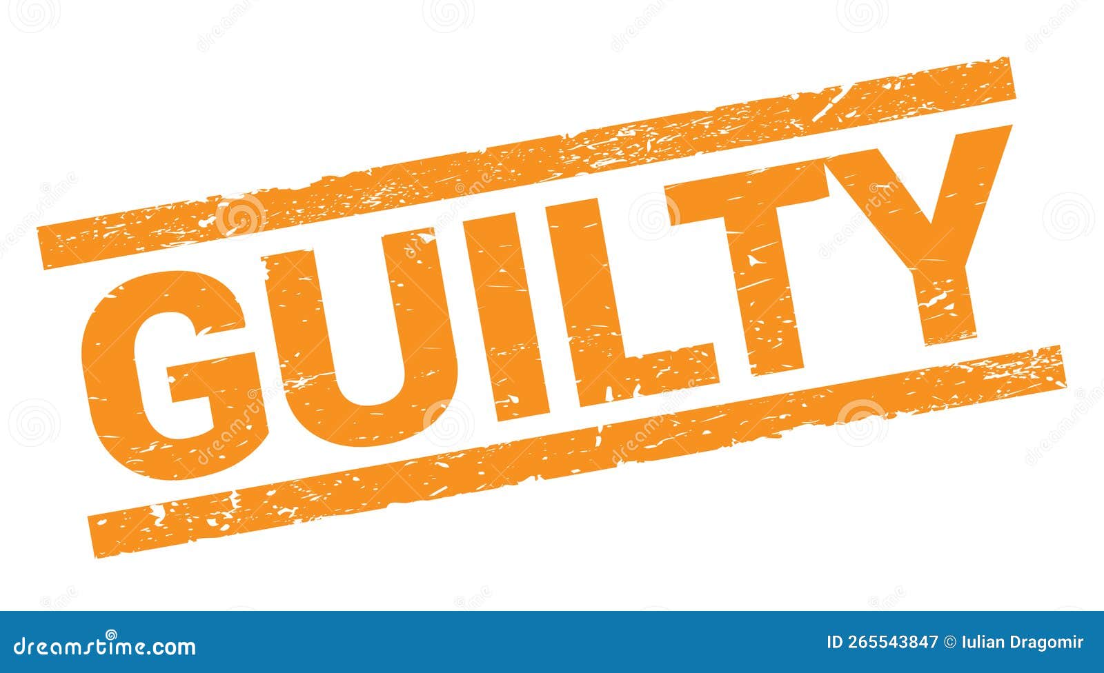 GUILTY Text on Orange Rectangle Stamp Sign Stock Illustration ...