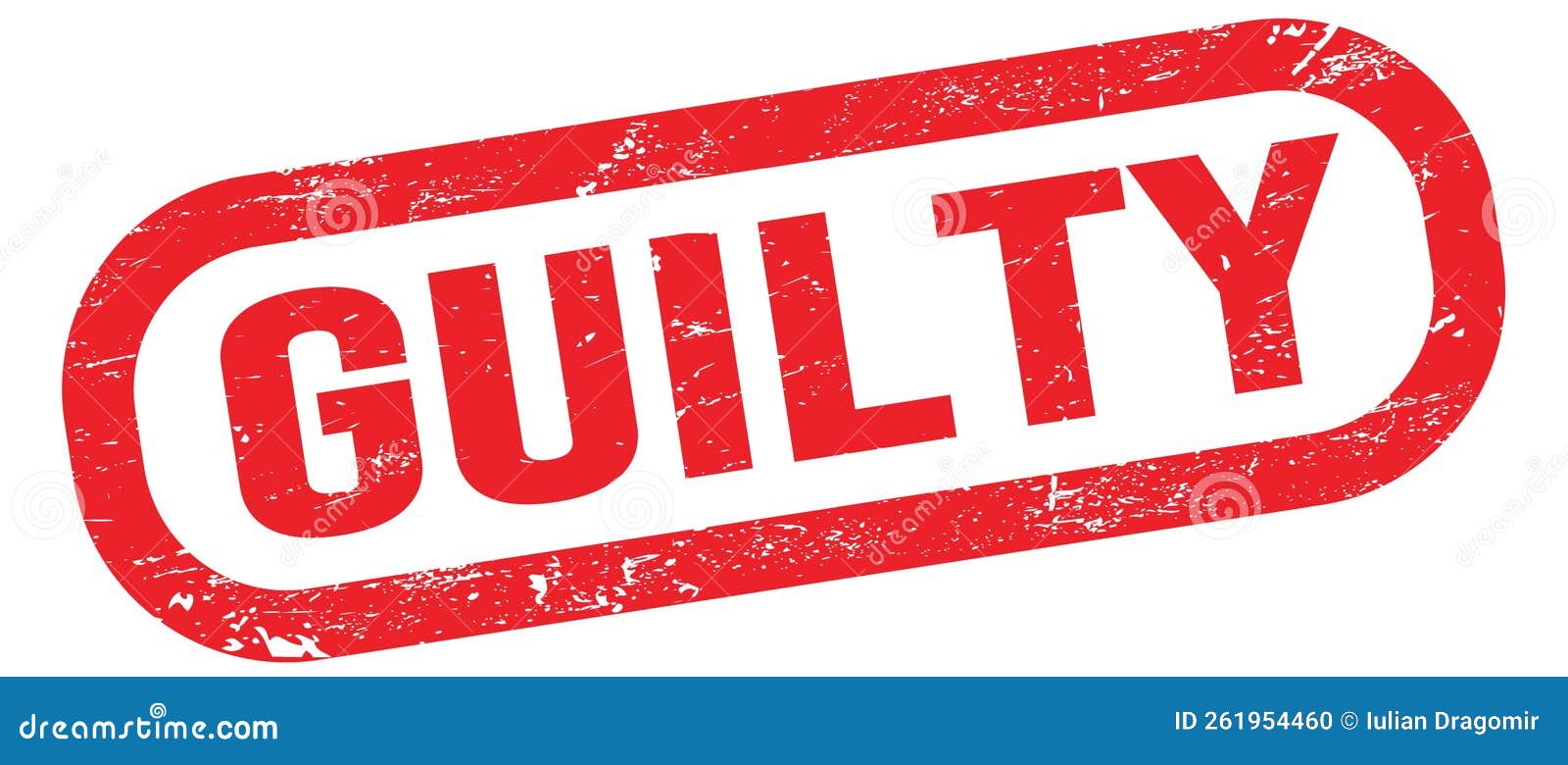 GUILTY, Text on Red Rectangle Stamp Sign Stock Illustration ...