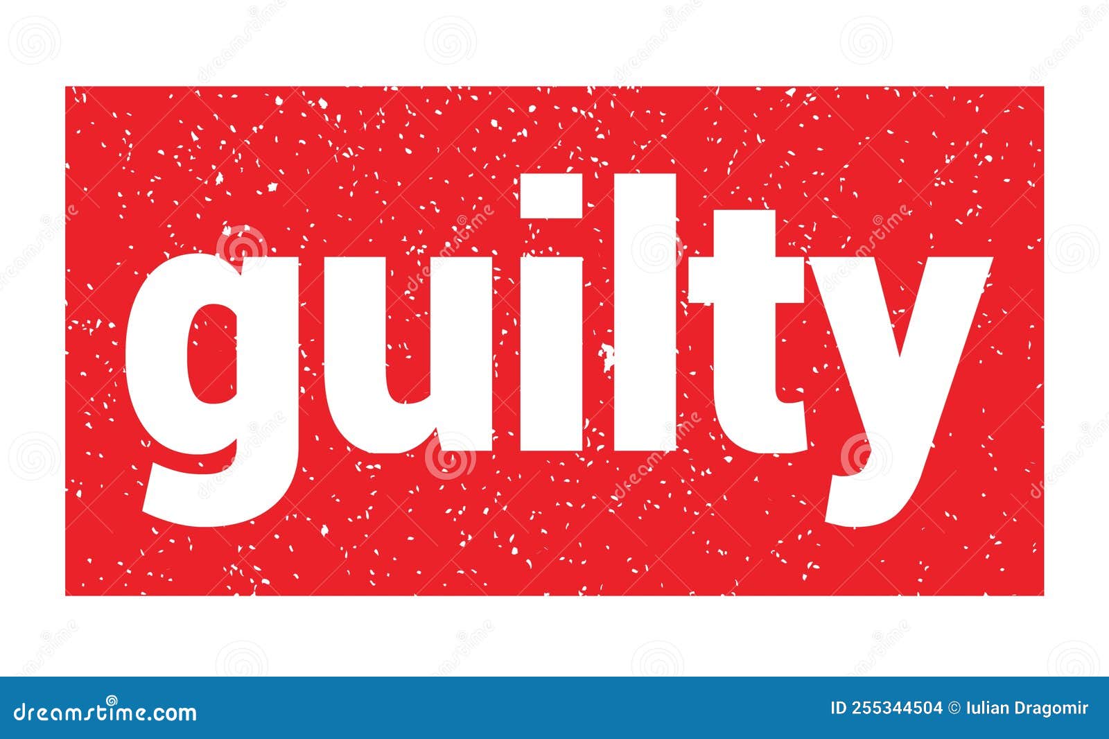 Guilty Text Written on Red Stamp Sign Stock Illustration - Illustration ...