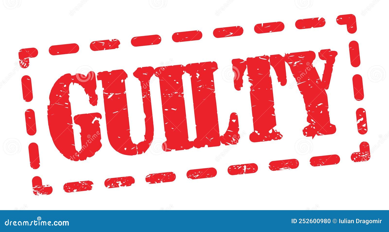 GUILTY Text Written on Red Stamp Sign Stock Illustration - Illustration ...