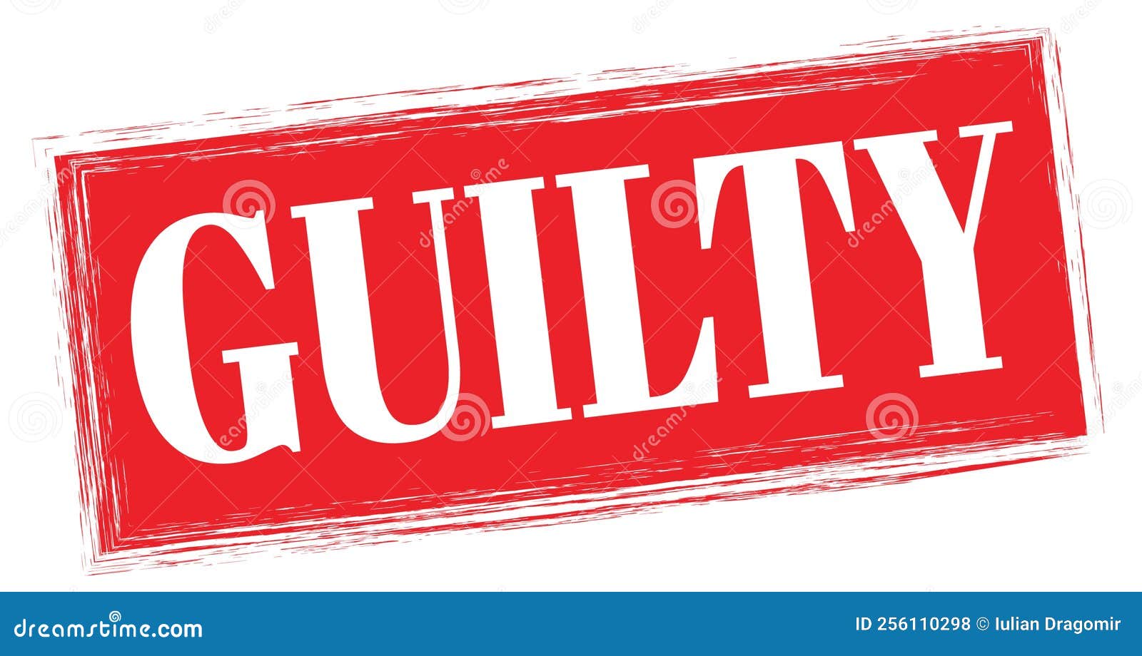 GUILTY Text Written on Red Stamp Sign Stock Illustration - Illustration ...