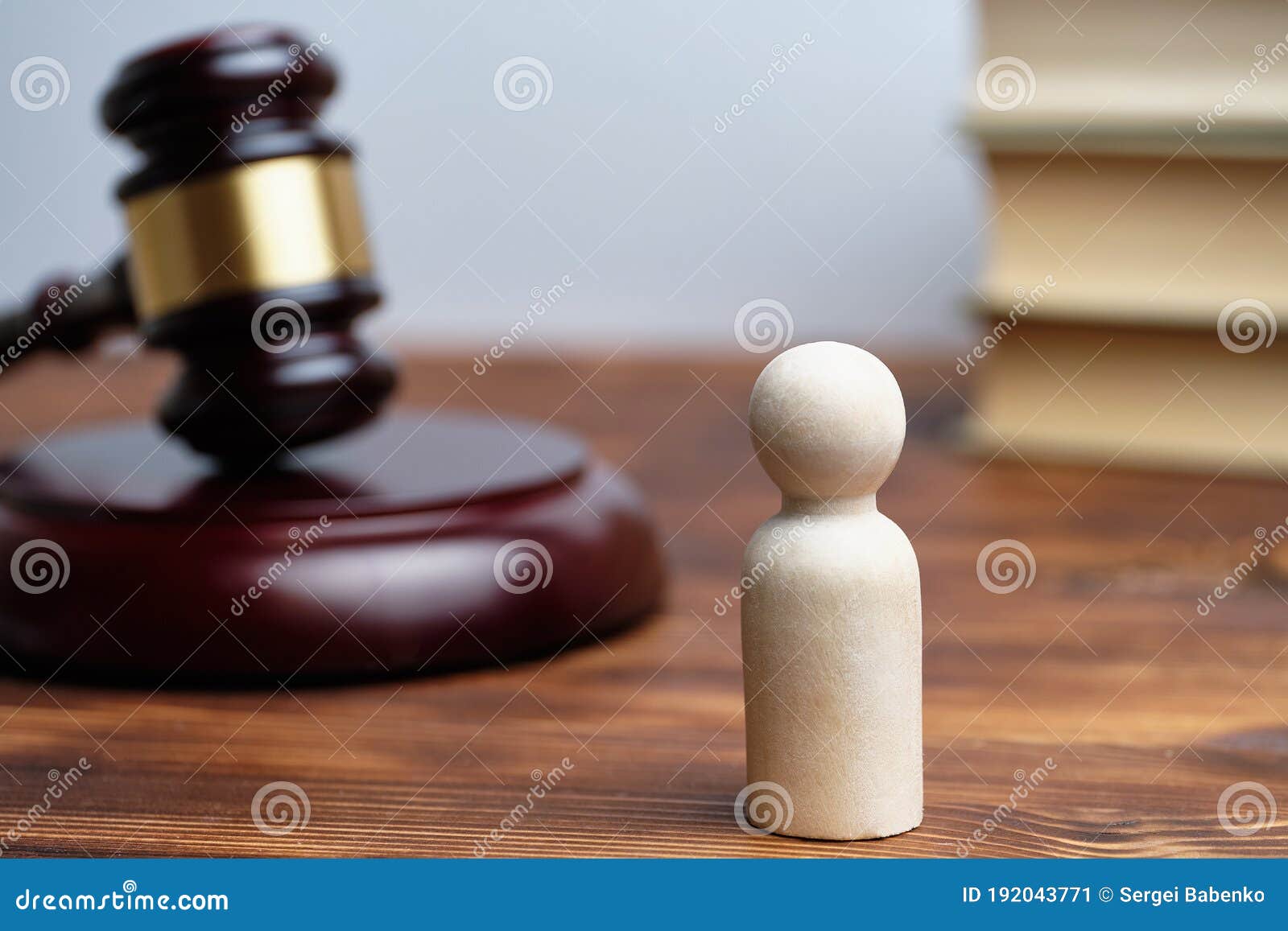 Guilty Verdict Concept. Abstract Man with Hammer Judge Stock Image ...