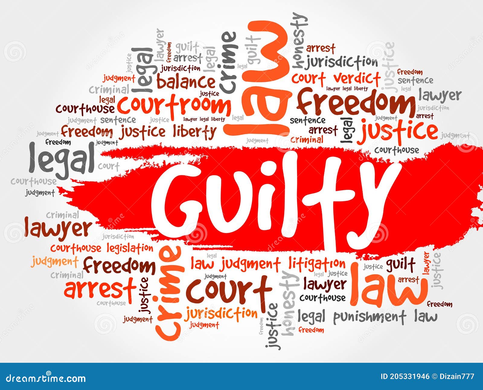 Guilty word cloud stock illustration. Illustration of innocent - 205331946