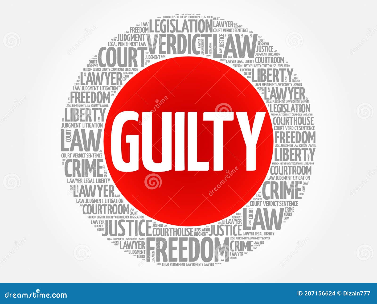 Guilty word cloud stock illustration. Illustration of anger - 207156624