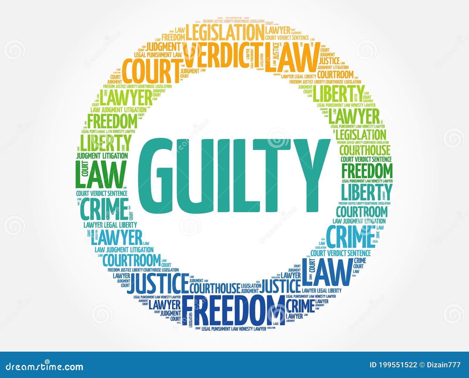 Guilty word cloud stock illustration. Illustration of cloud - 199551522