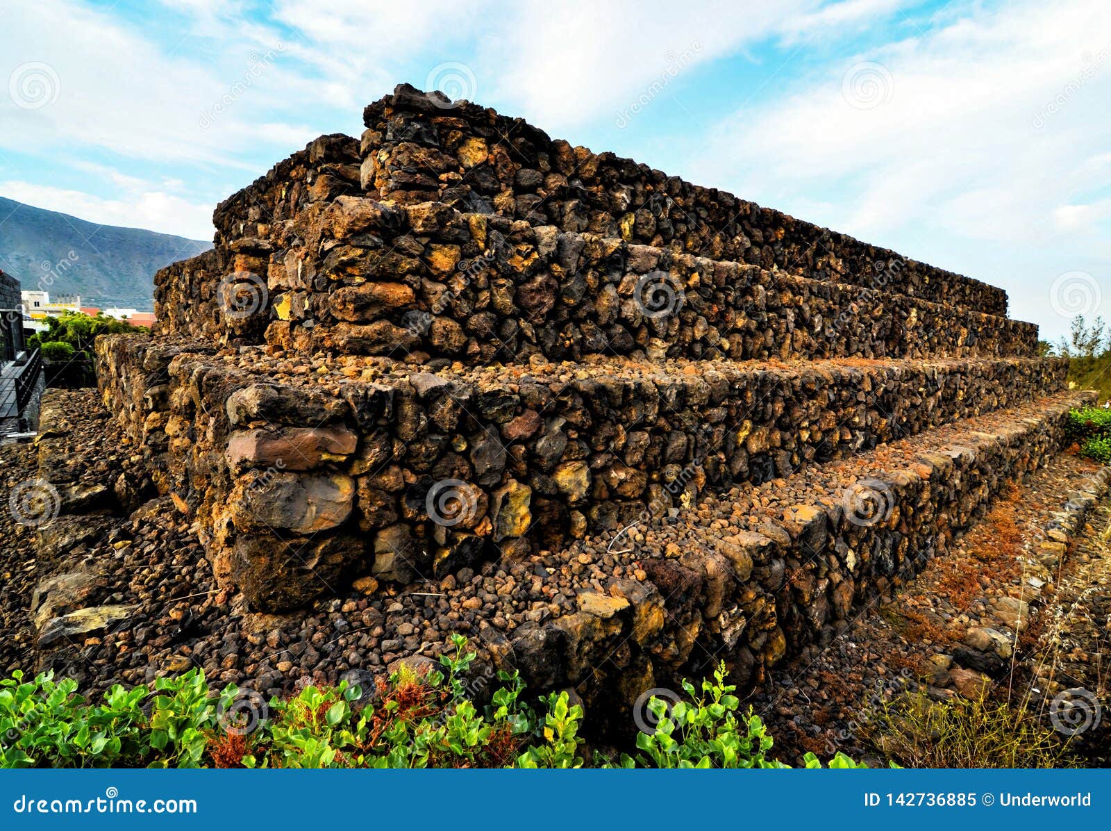 Guimar Pyramids stock image. Image of guanches, spain - 142736885