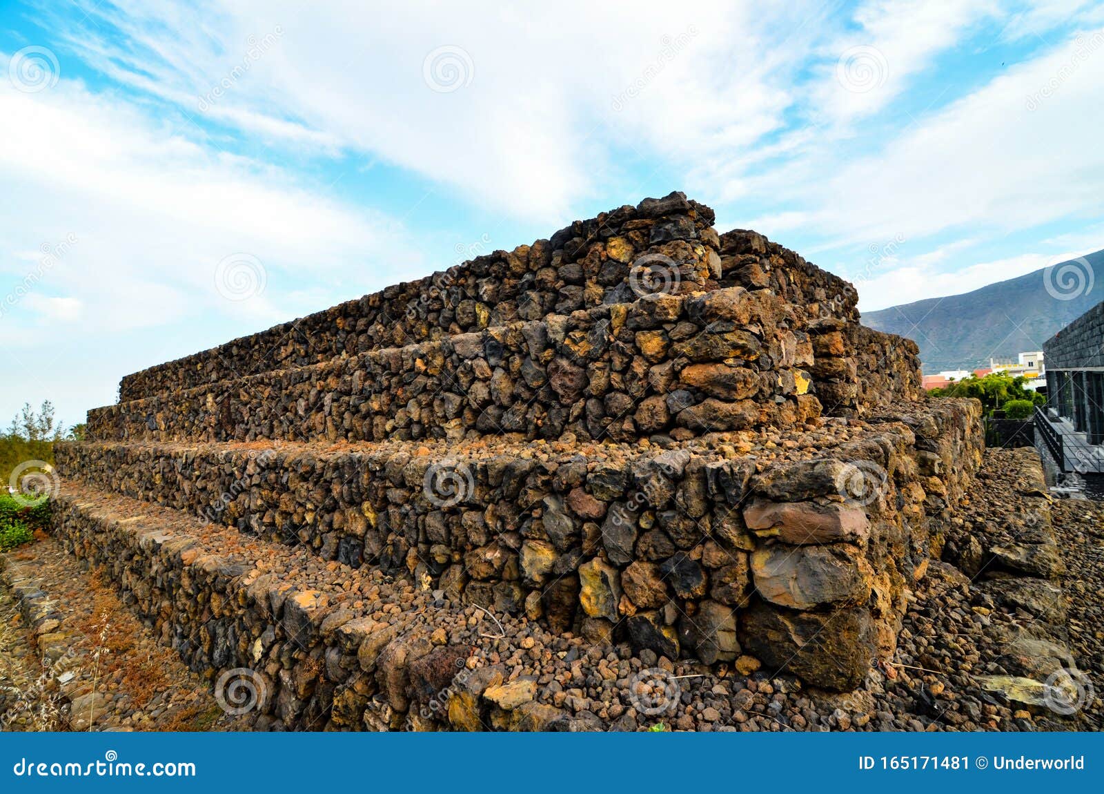 Guimar Pyramids stock image. Image of tenerife, maya - 165171481