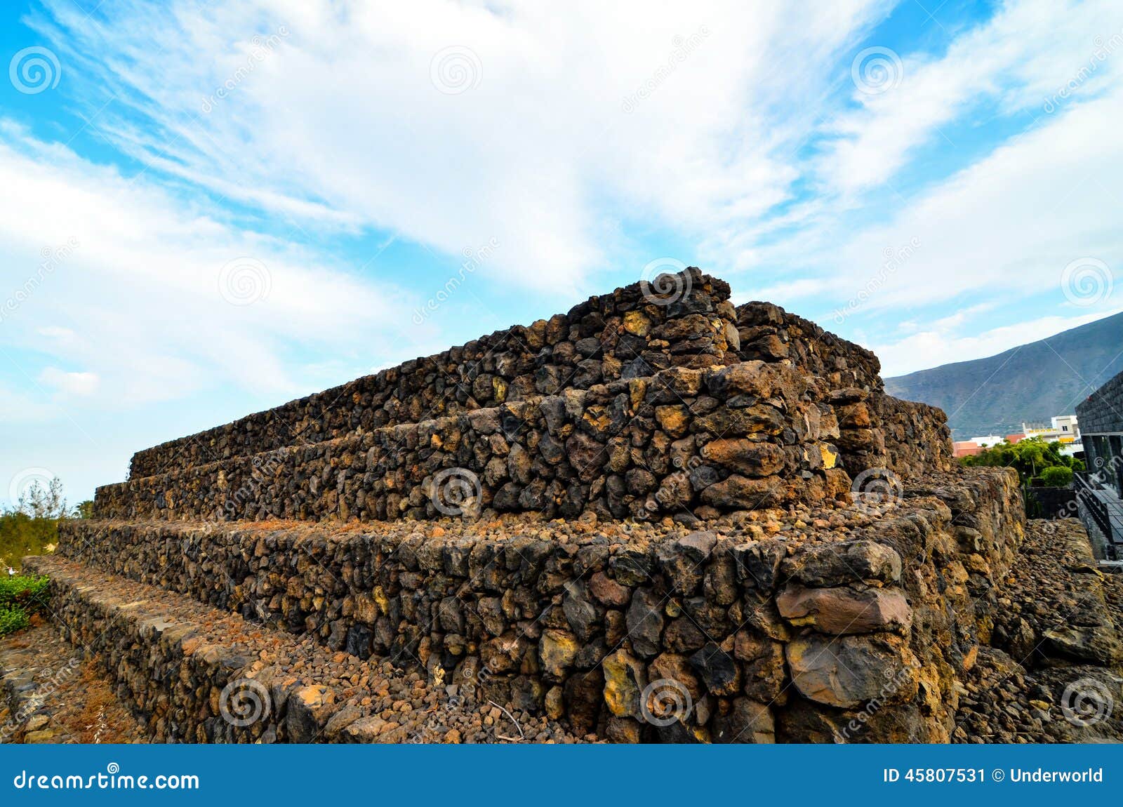 Guimar Pyramids stock image. Image of colombian, incas - 45807531