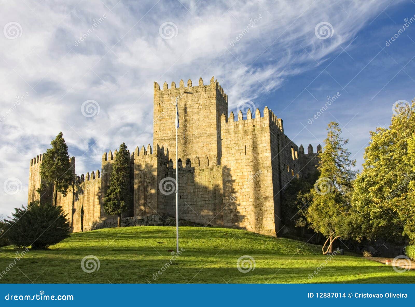 Guimaraes Castle stock photo. Image of portuguese, destination - 12887014