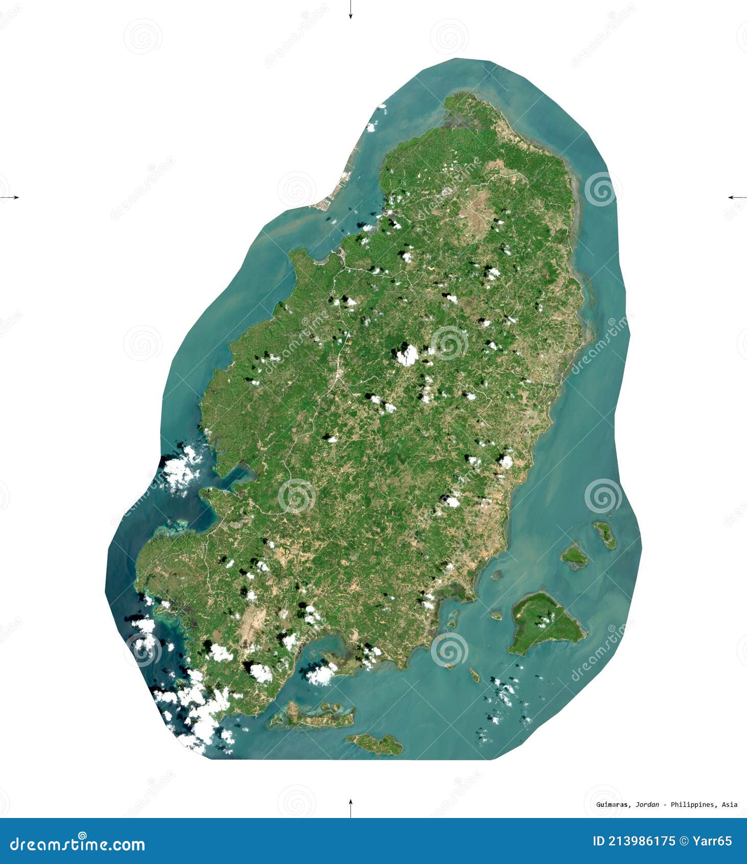 Guimaras, Philippines - Isolated. Sentinel-2 Satellite Stock ...