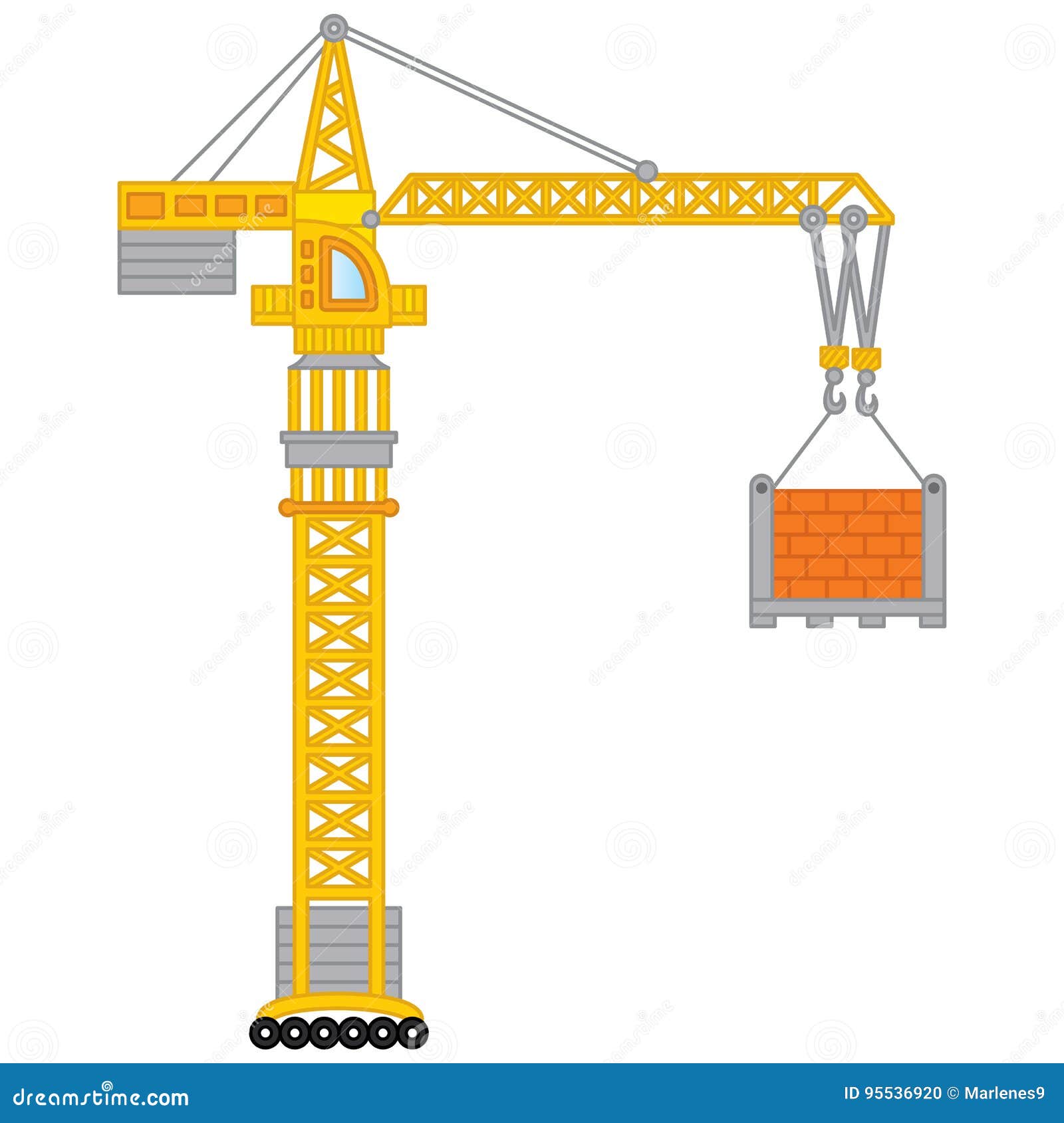 Guindaste De Construção Do Vetor Guindaste Do Vetor Ilustração do Vetor ...