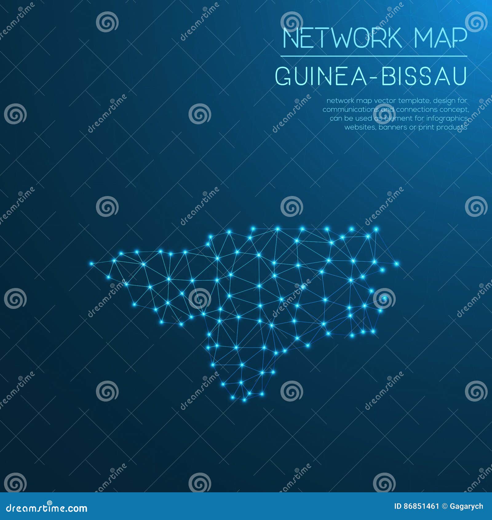 Guinea-Bissau network map. stock vector. Illustration of connection - 86851461