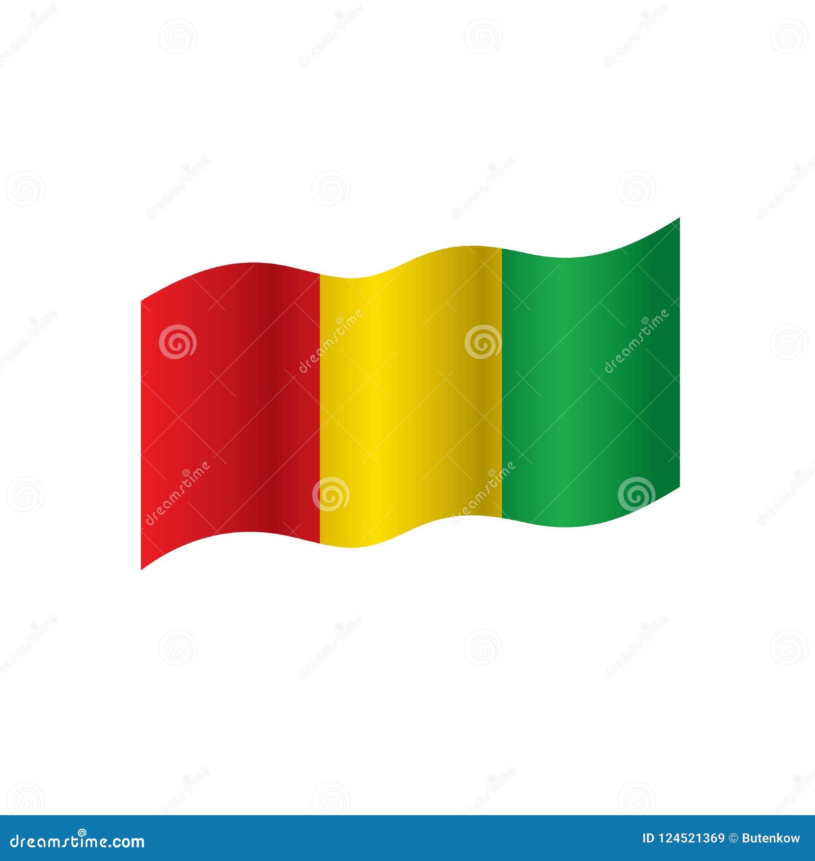 Guinea Flag, Vector Illustration Stock Vector - Illustration of ...