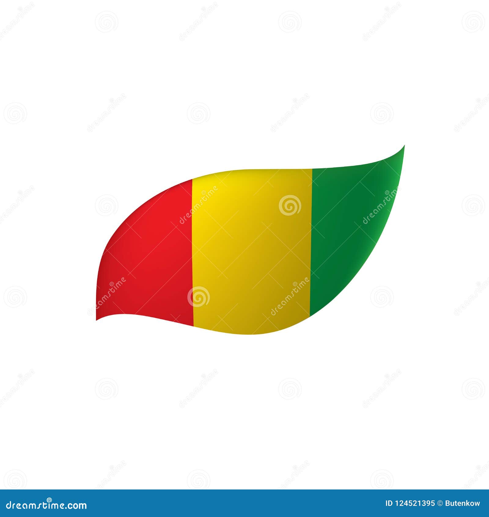 Guinea Flag, Vector Illustration Stock Vector - Illustration of element ...