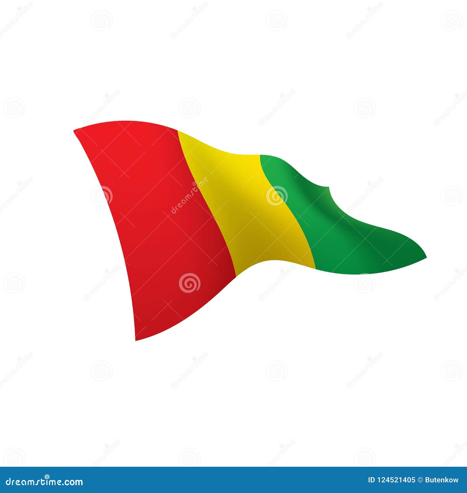 Guinea Flag, Vector Illustration Stock Vector - Illustration of ...