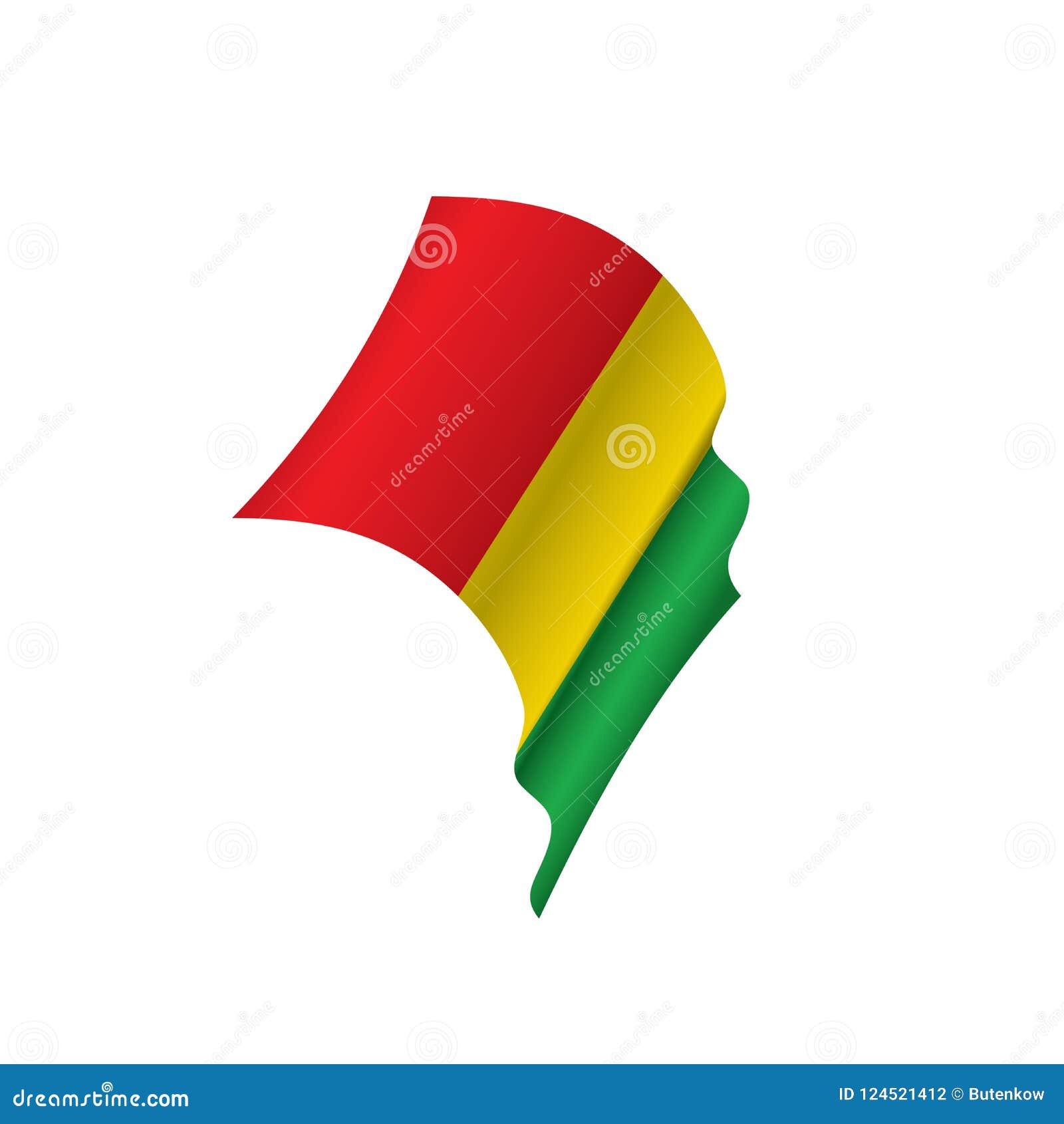 Guinea Flag, Vector Illustration Stock Vector - Illustration of color ...