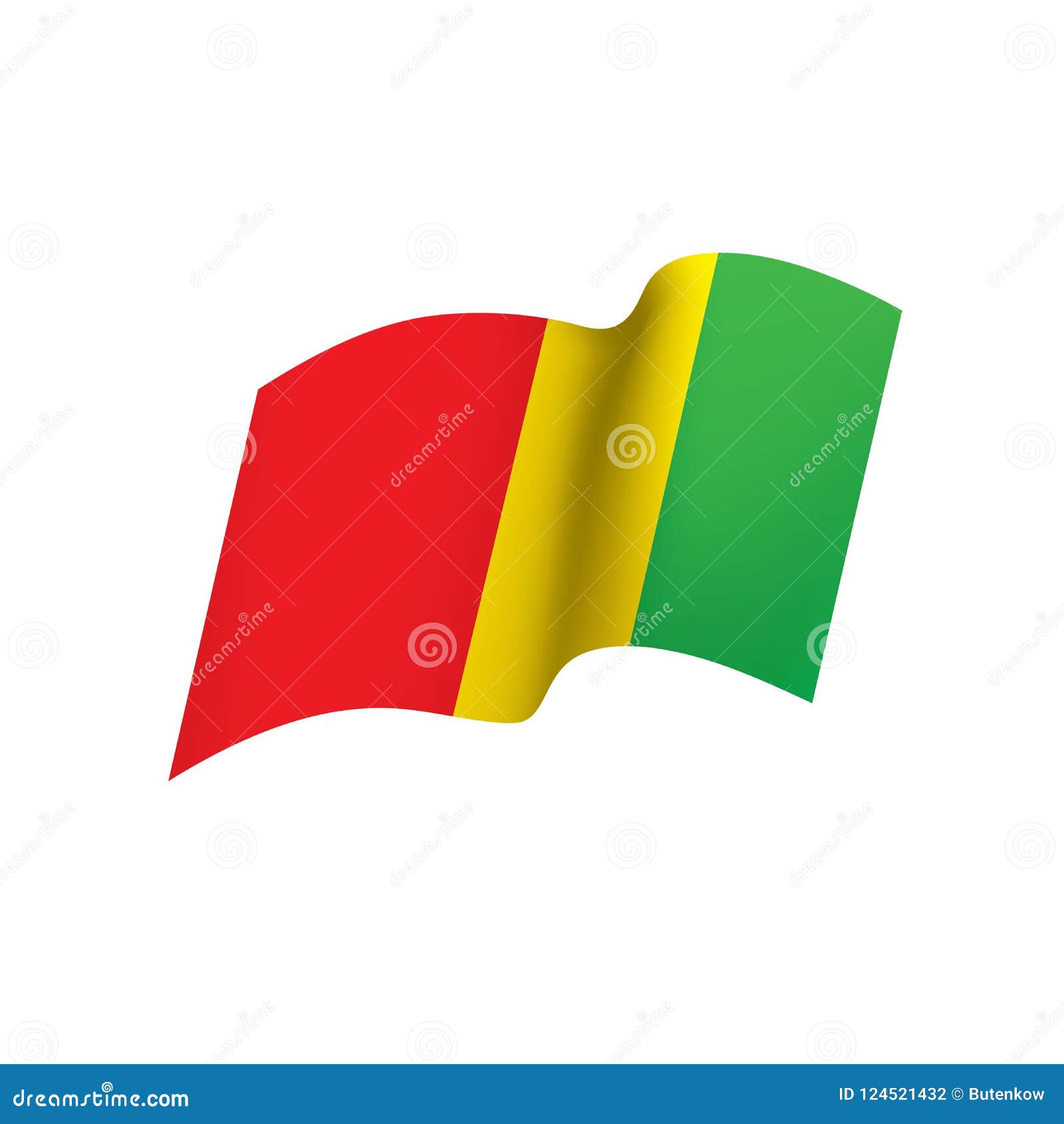 Guinea Flag, Vector Illustration Stock Vector - Illustration of ...