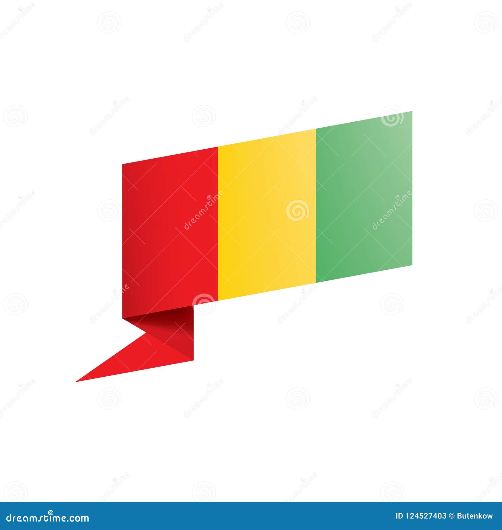 Guinea Flag, Vector Illustration on a White Background Stock Vector ...