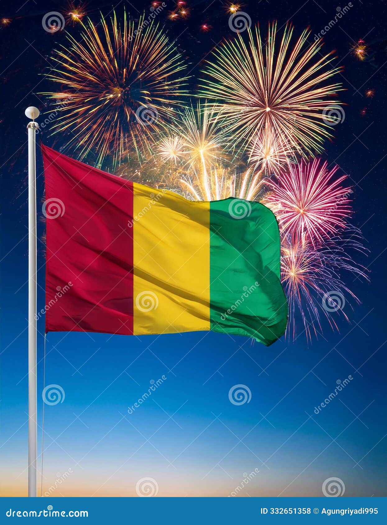 Guinea Independence Day Poster Design Stock Illustration - Illustration ...