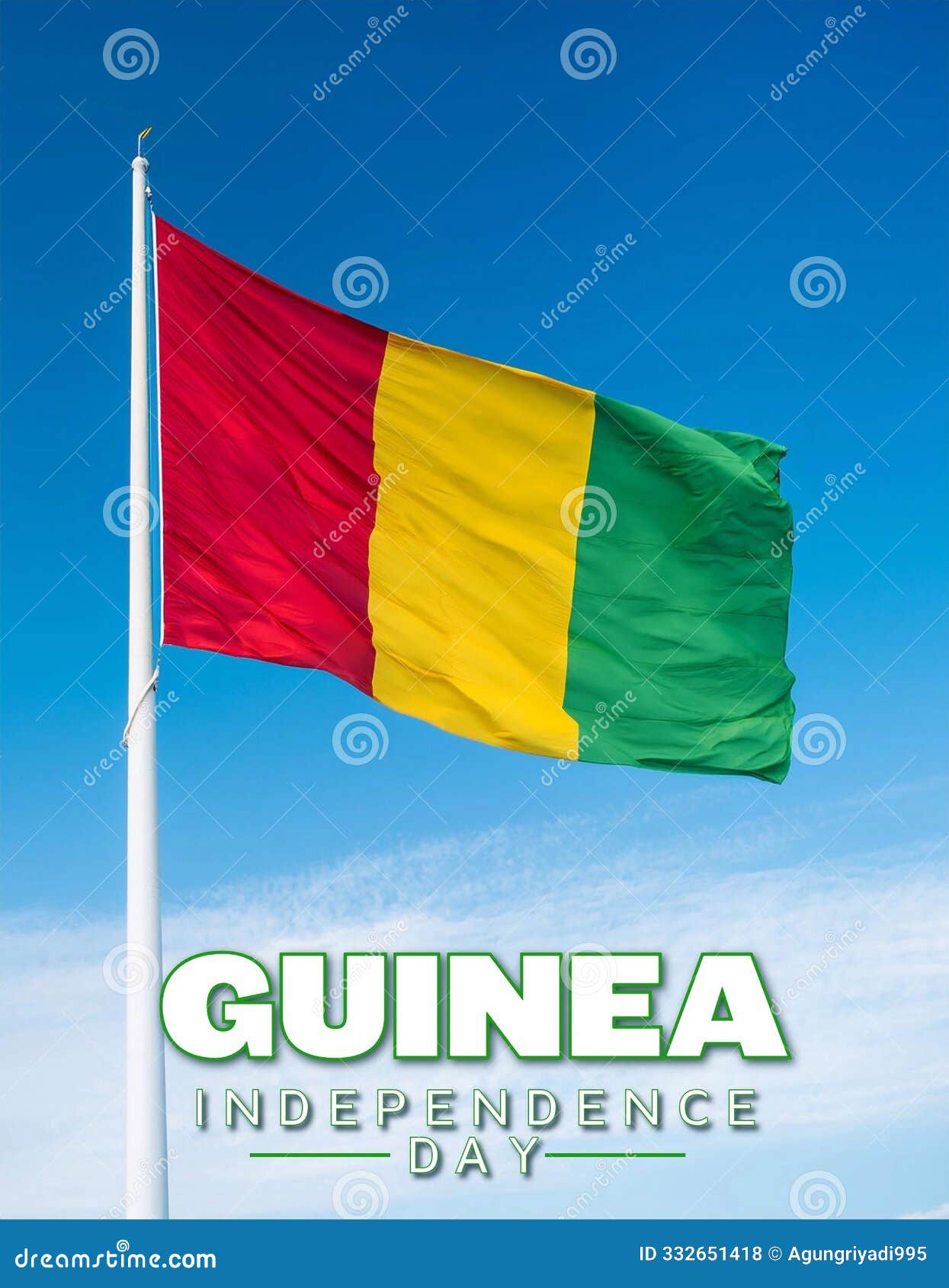 Guinea Independence Day Poster Design Stock Illustration - Illustration ...