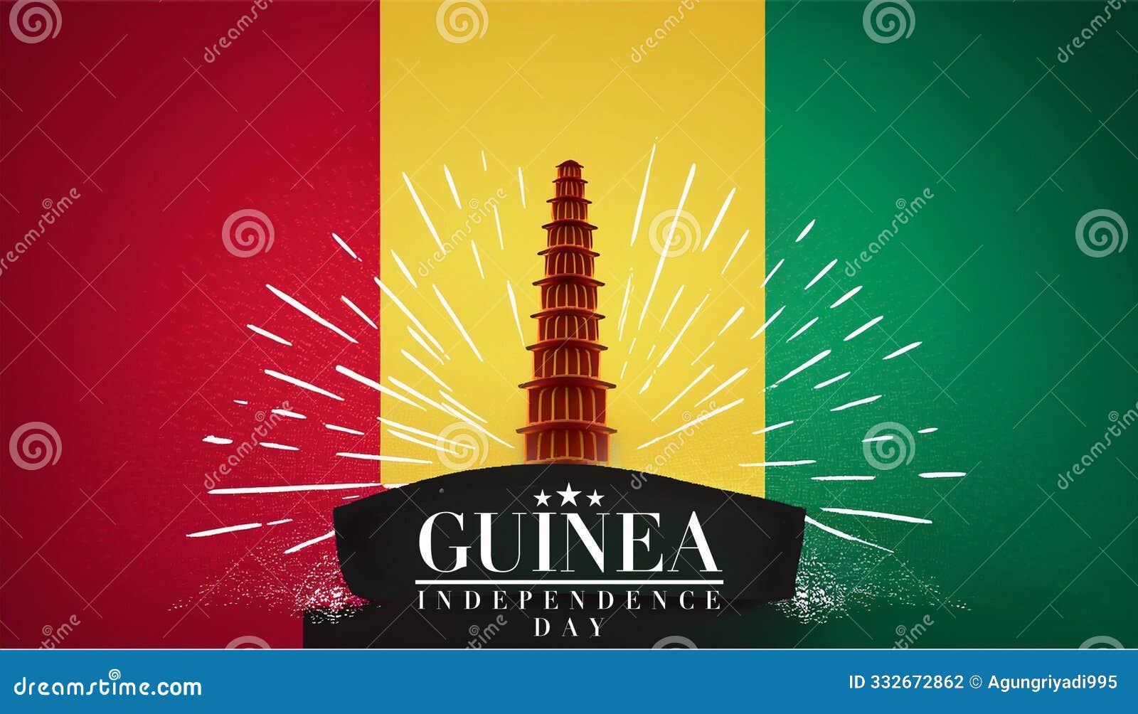 Guinea Independence Day Poster Design Stock Illustration - Illustration ...